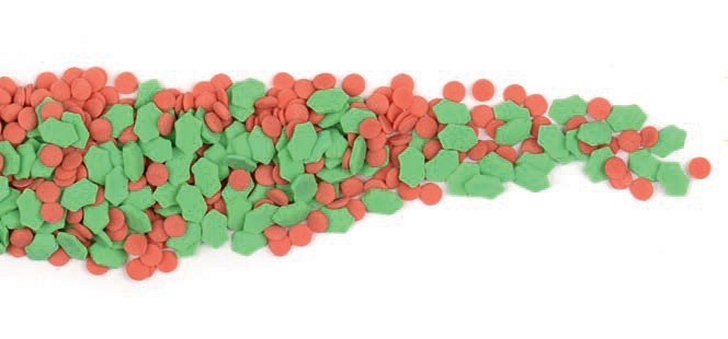 Zimski sladkorni posip v obliki lobodike - zeleno rdeč - idealen za ...